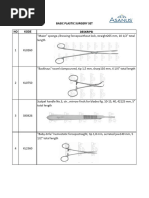 Laparotomy Instrument Set List | PDF