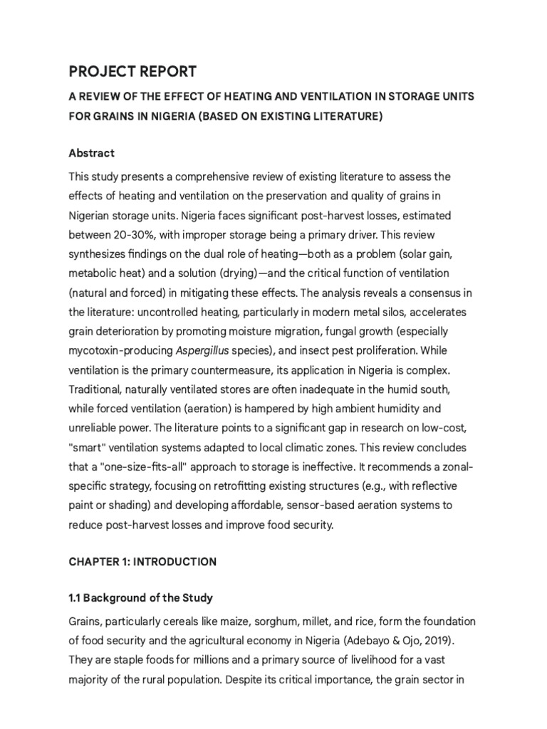 Project On Grain Storage | PDF | Cereals | Humidity