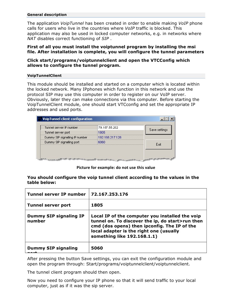 VoIP Tunnel Userguide | PDF | Session Initiation Protocol | Port (Computer Networking)