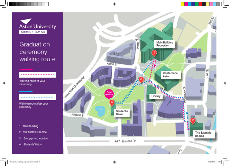 Graduation Walking Map Instructions | PDF