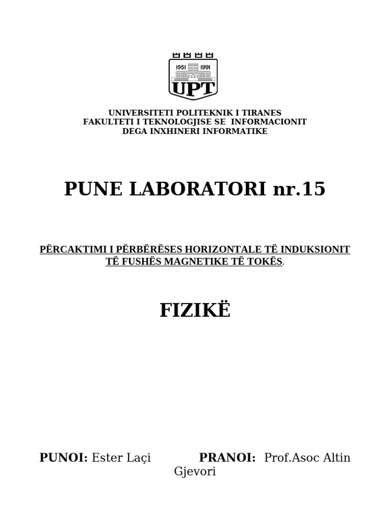 laborator nr 15 fizik | PDF