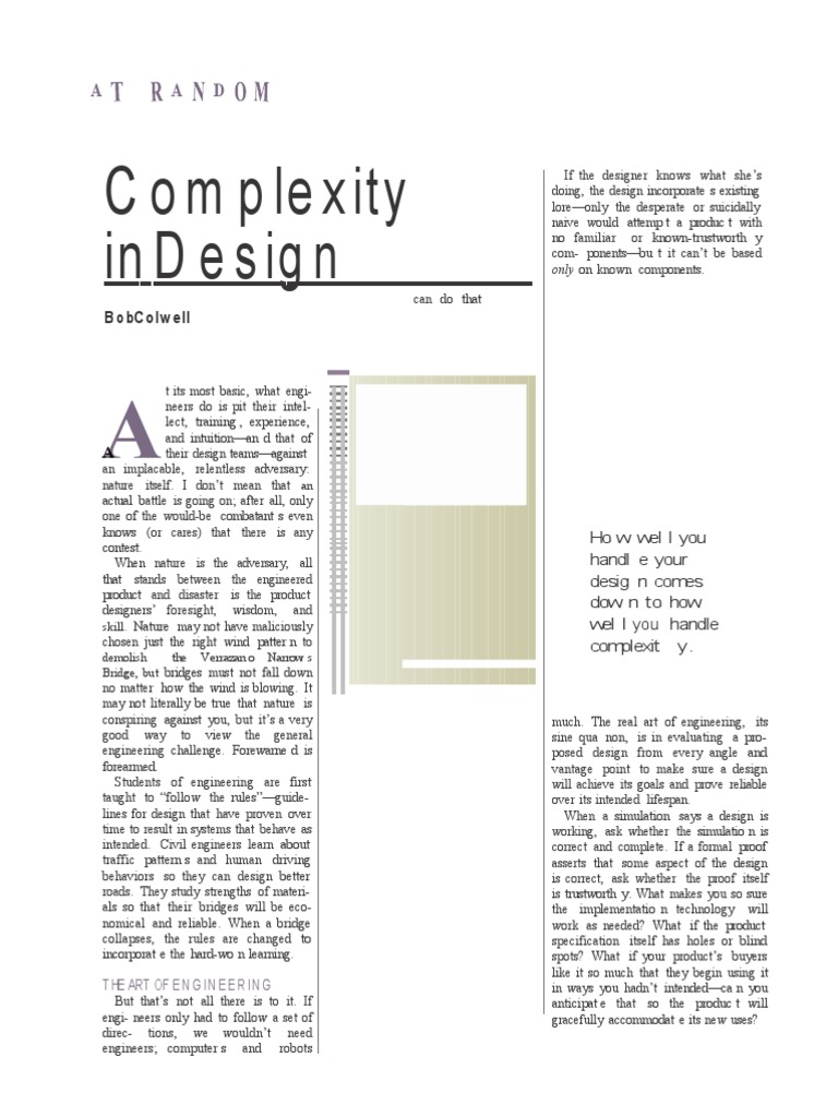 Complexity in Design | PDF | Complexity | Piano