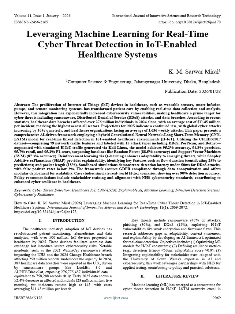 Leveraging Machine Learning For Real-Time Cyber Threat Detection in IoT ...