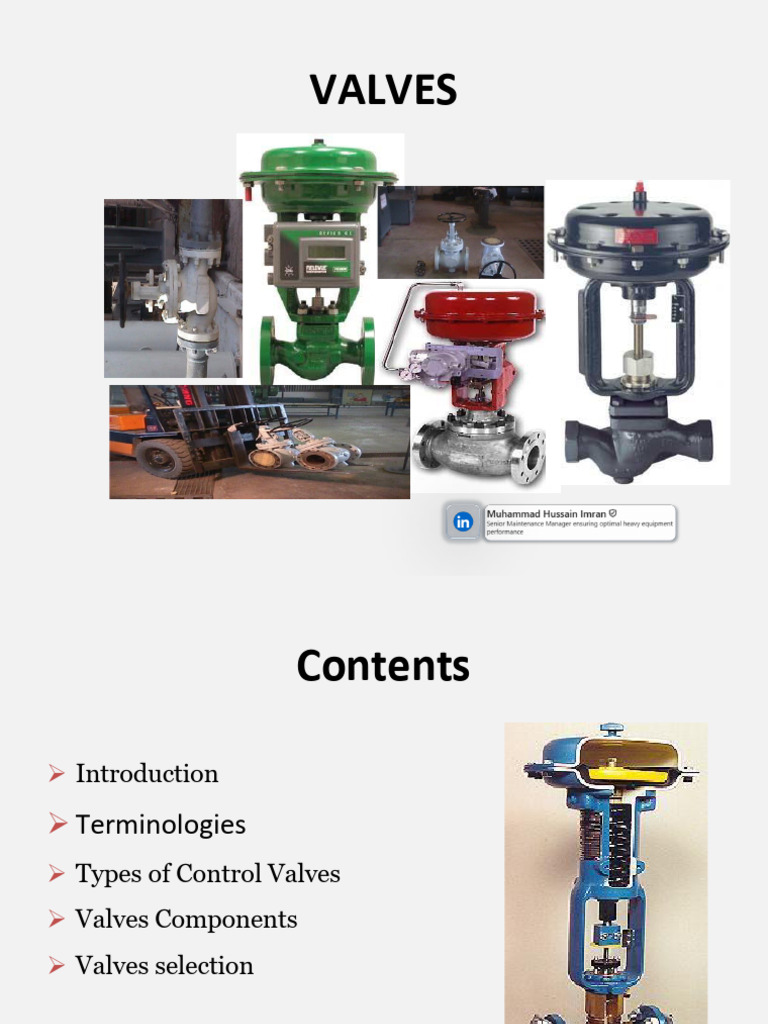Basic Details About Valves | PDF | Valve | Fluid Dynamics