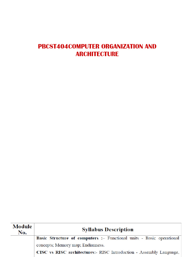 Computer Architecture and Organization | PDF | Computer Data Storage ...