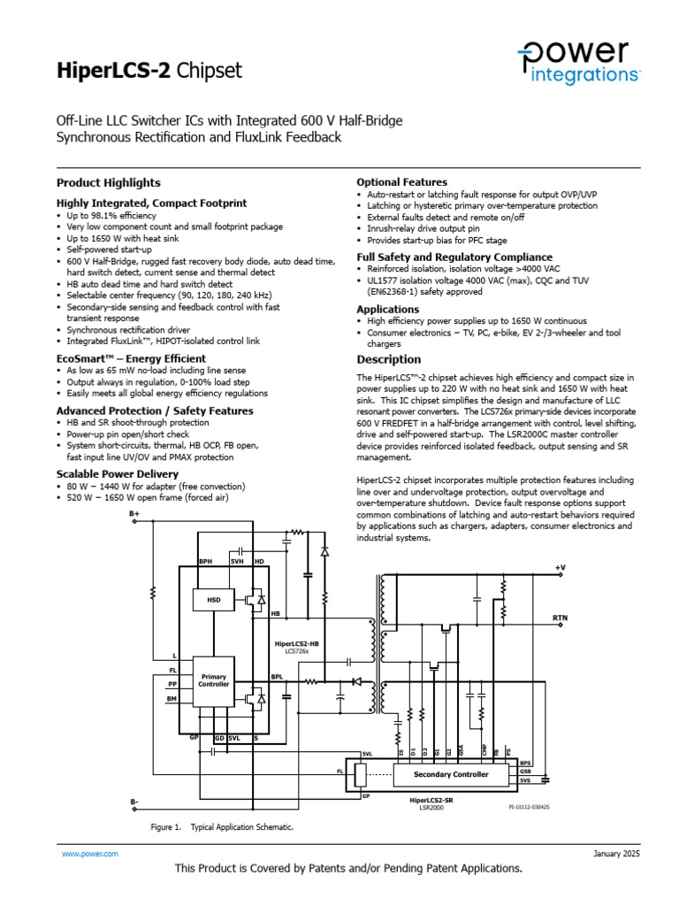 Hiperlcs-2 Data Sheet 20250304 | PDF | Power Supply | Rectifier