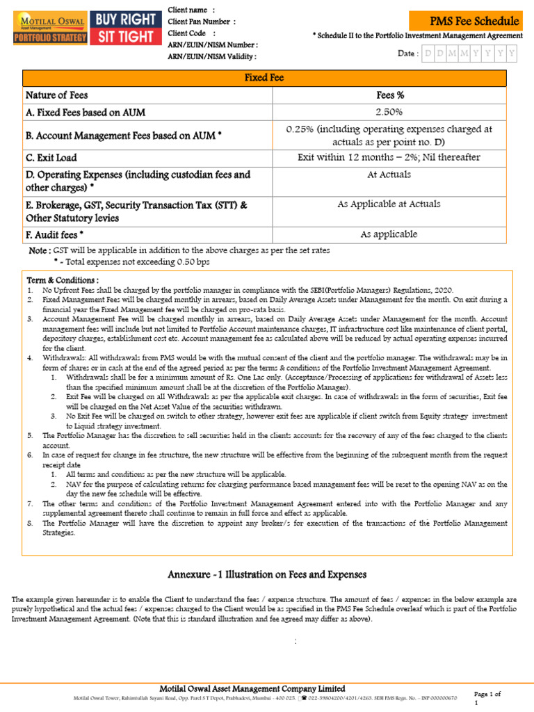Fixed Fee Standard October 24 | PDF | Investment Management | Economies