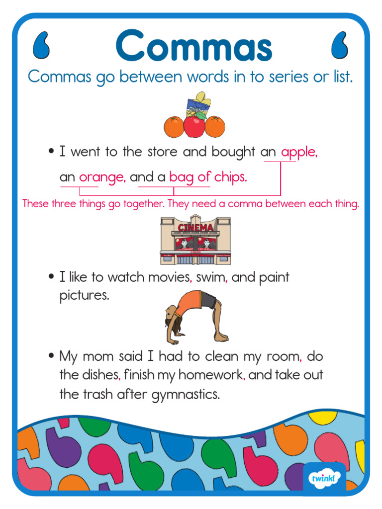 Commas in A Series Poster | PDF