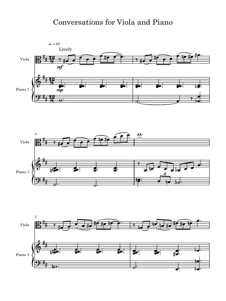 Conversations for Viola and Piano Full score | PDF