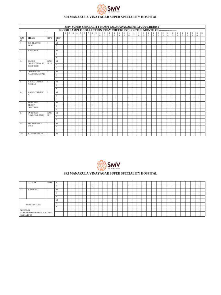Blood Sample Collection | PDF