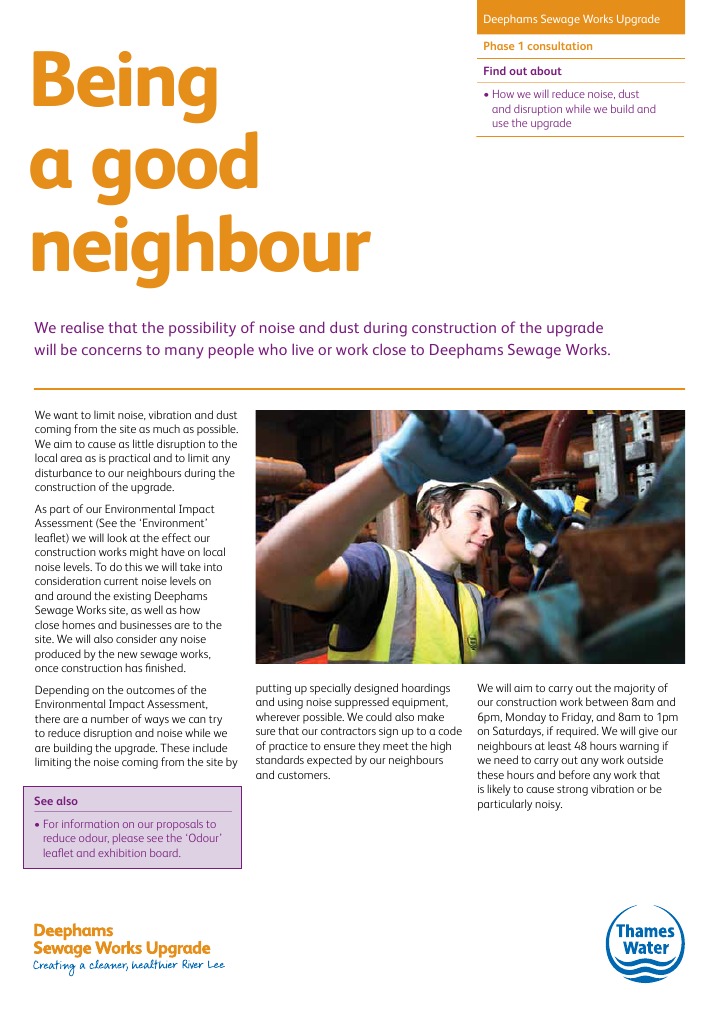 Being A Good Neighbour - Leaflet | PDF | Noise | Dust
