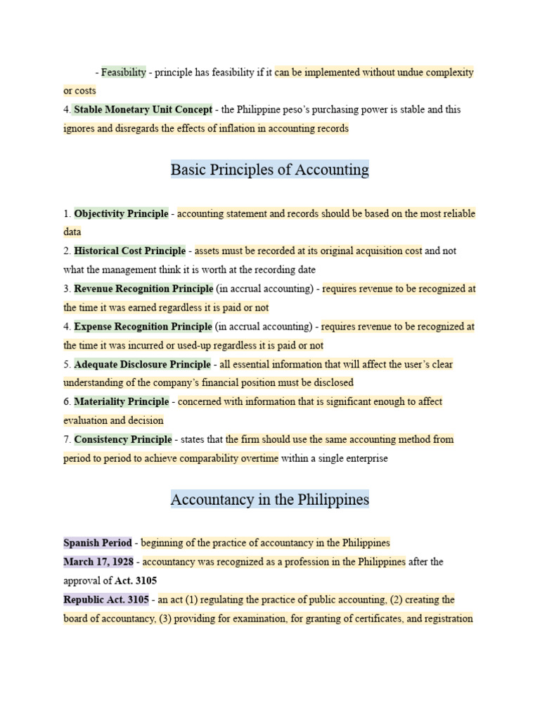 Basic Principles of Accounting | PDF | Certified Public Accountant ...