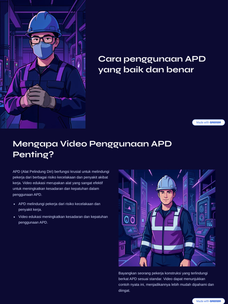 Cara Penggunaan APD Yang Baik Dan Benar | PDF