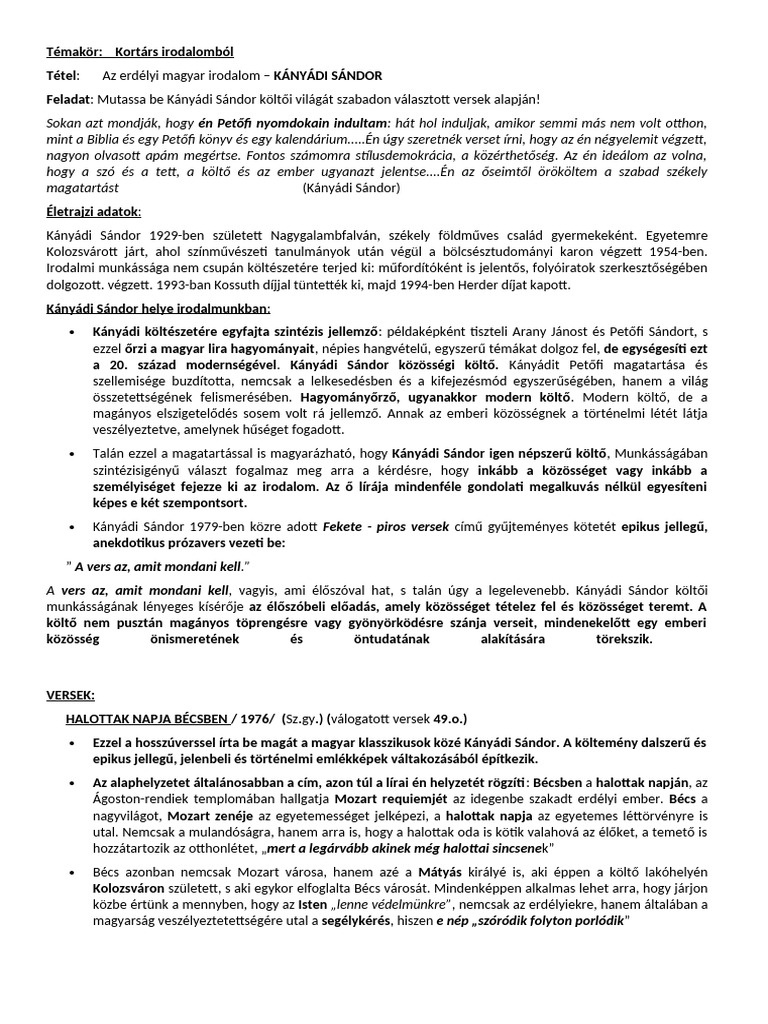 Kányádi Sándor | PDF
