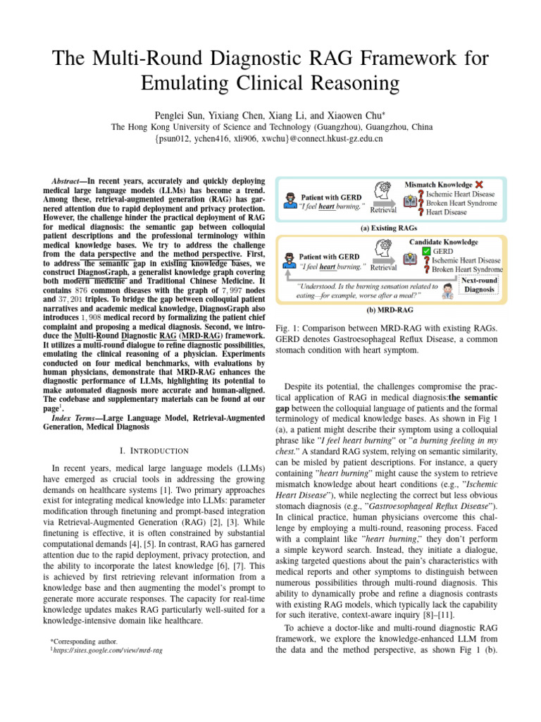 The Multi-Round Diagnostic RAG Framework For | PDF | Medical Diagnosis ...
