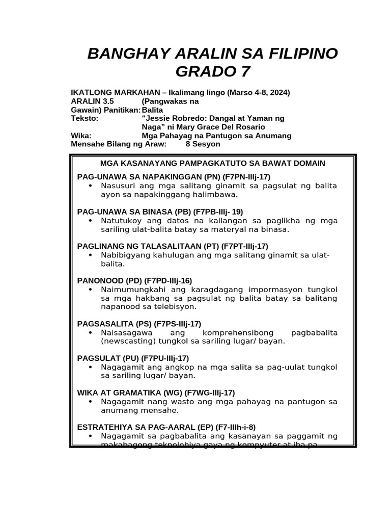 3.5 (Balita) | PDF