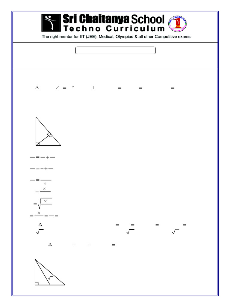 X - Class INTSO Work Sheet - 1 - Geometry | PDF | Circle | Area