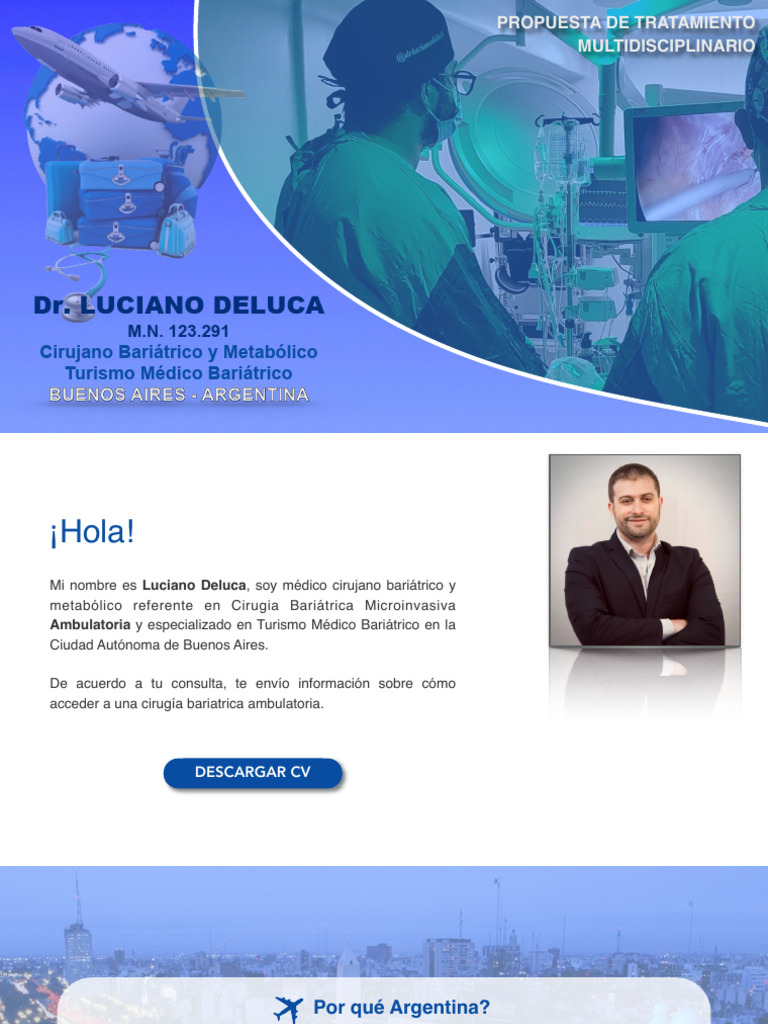 Turismo Médico Bariátrico - Dr. Luciano Deluca | PDF | Cirugía ...