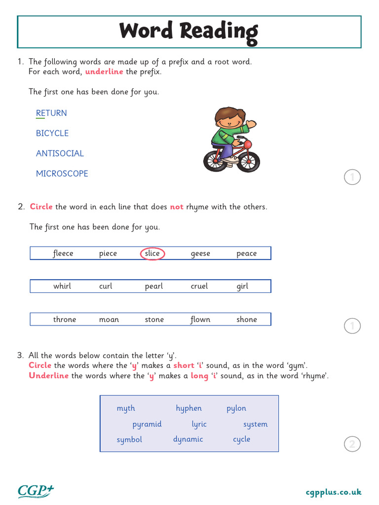 Reading Assessment Word Reading (Year 4) Full Colour | PDF