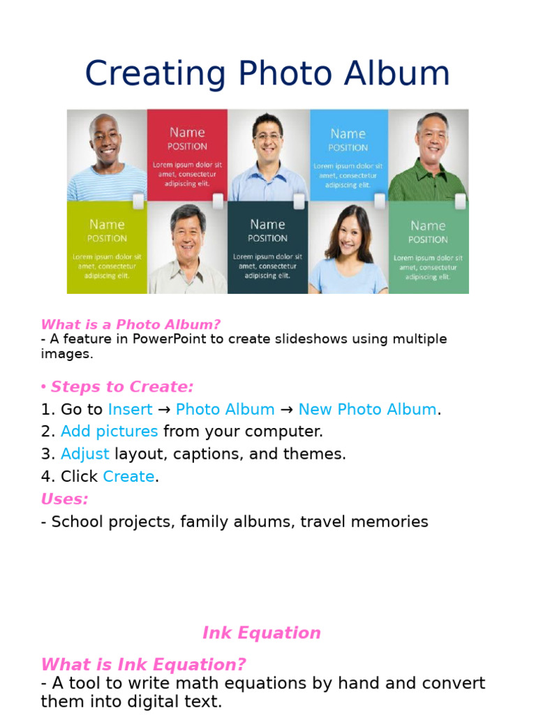 Class 6 Photo Album Powerpoint | PDF