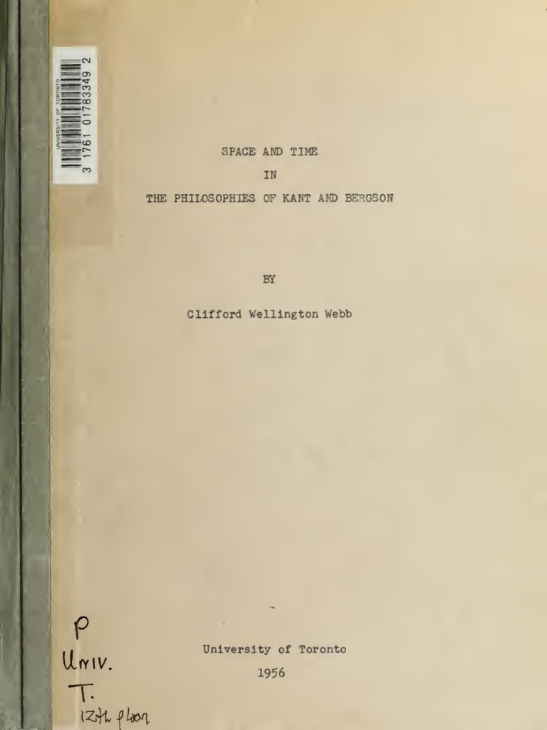 Wellington Webb - Space and Time in The Philosophies of Kant and ...