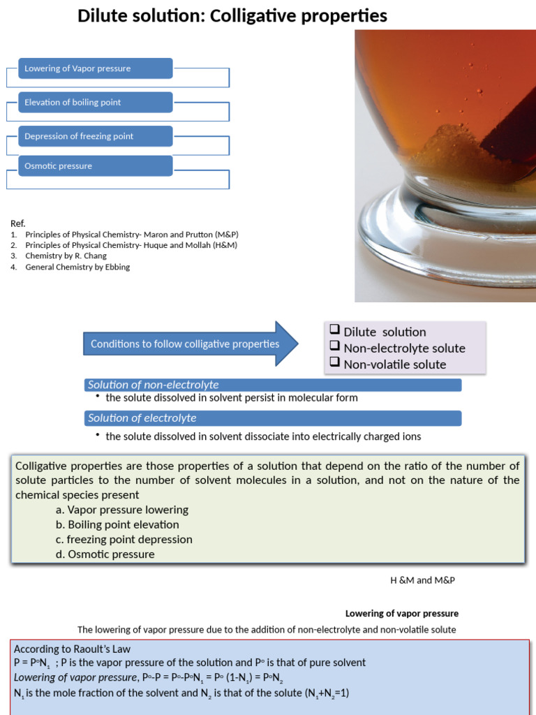 Dilute Solution-ChE | PDF | Dissociation (Chemistry) | Osmosis