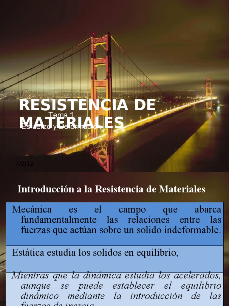 Esfuerzo Simple | PDF | Estrés (Mecánica) | Resistencia de materiales