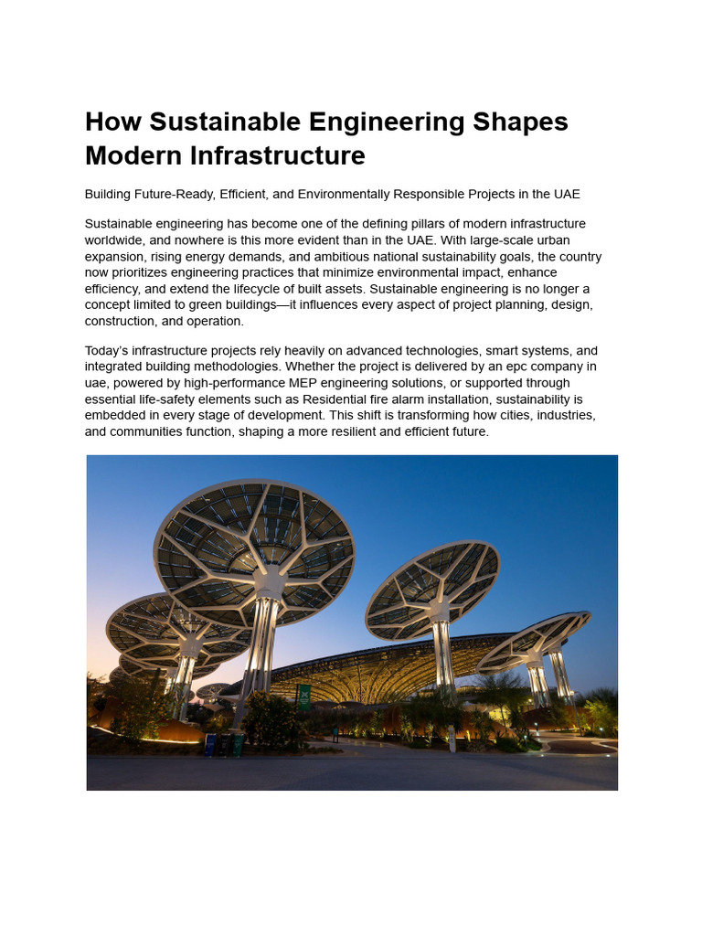 How Sustainable Engineering Shapes Modern Infrastructure | PDF ...