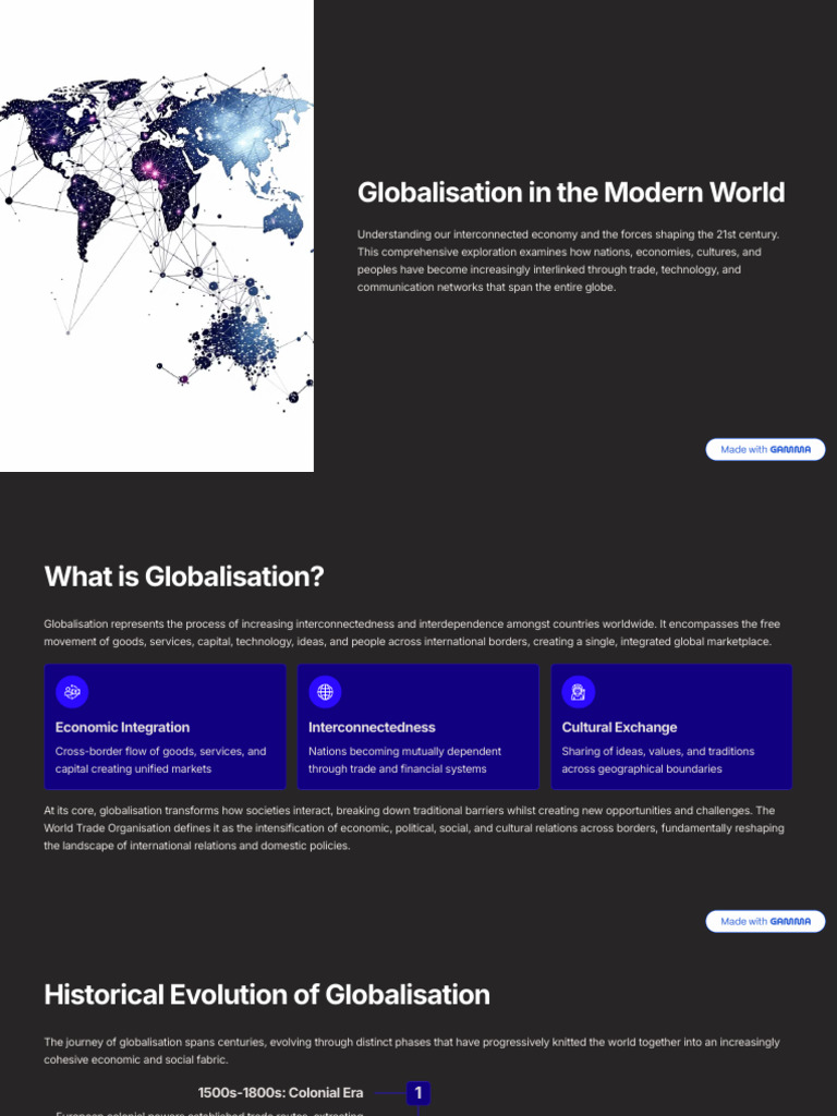 Globalisation in The Modern World | PDF | Globalization | Economic Growth