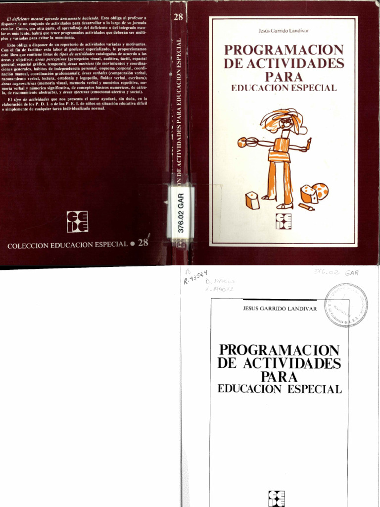 programacion de actividades educacion especial | PDF