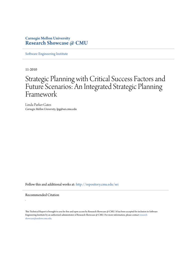 Strategic Planning Frameworks in Management | PDF | Goal | Strategic ...