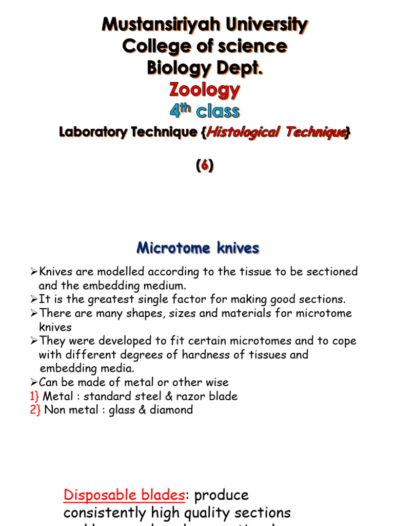 Microtome Knife | PDF