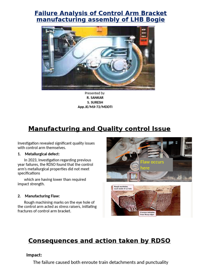 Failure Analysis of Control Arm Bracket Manufacturing Assembly | PDF ...