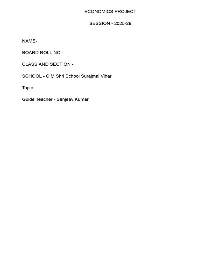 Project First Page | PDF