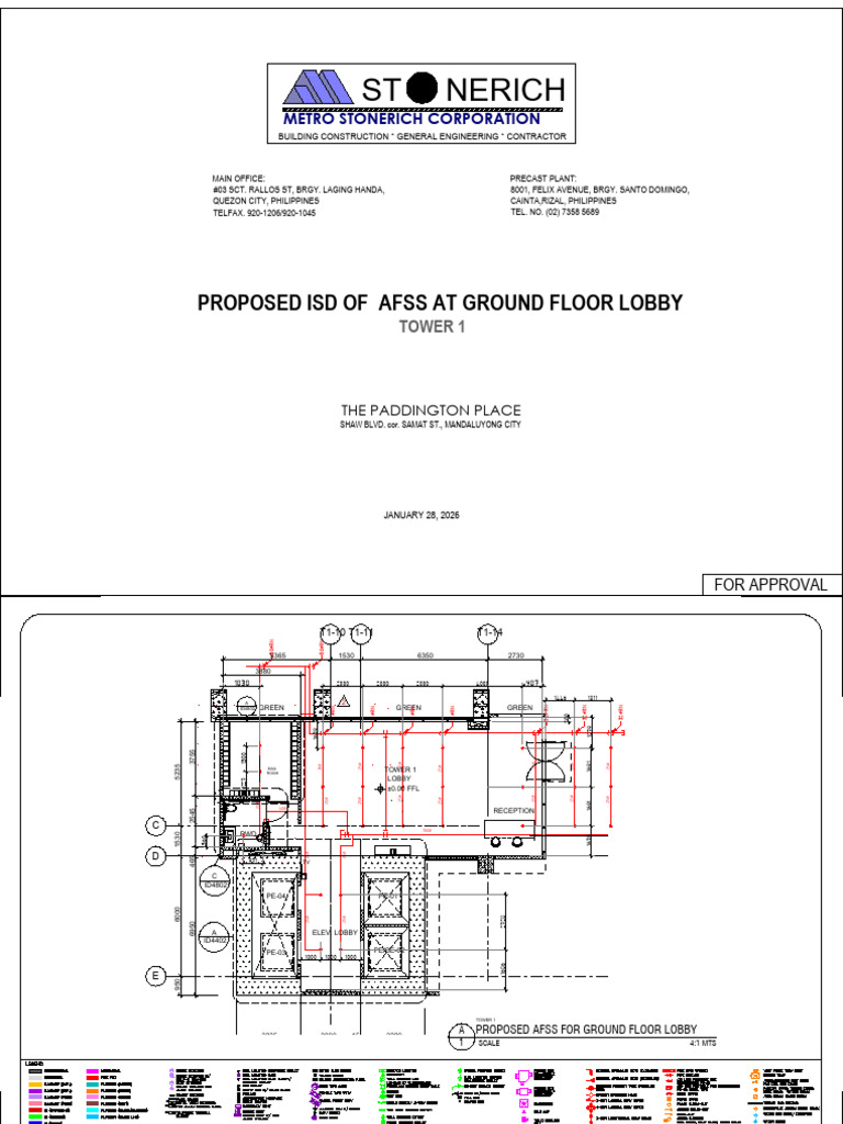 Proposed AFSS For Ground Floor Lobby - Tower 1 | PDF