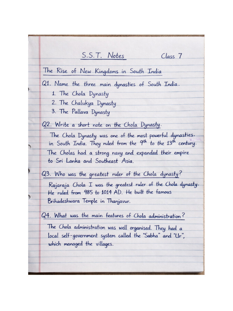Class7 SST Handwriting Notes | PDF