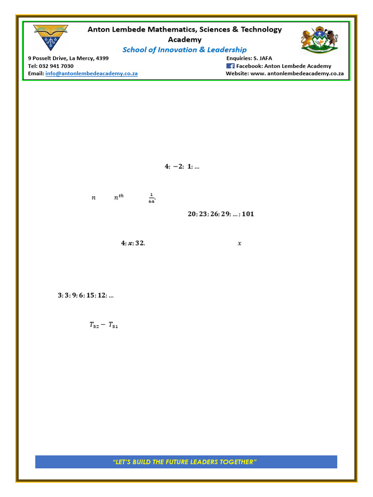 2026 Year 10 Test No 1 | PDF