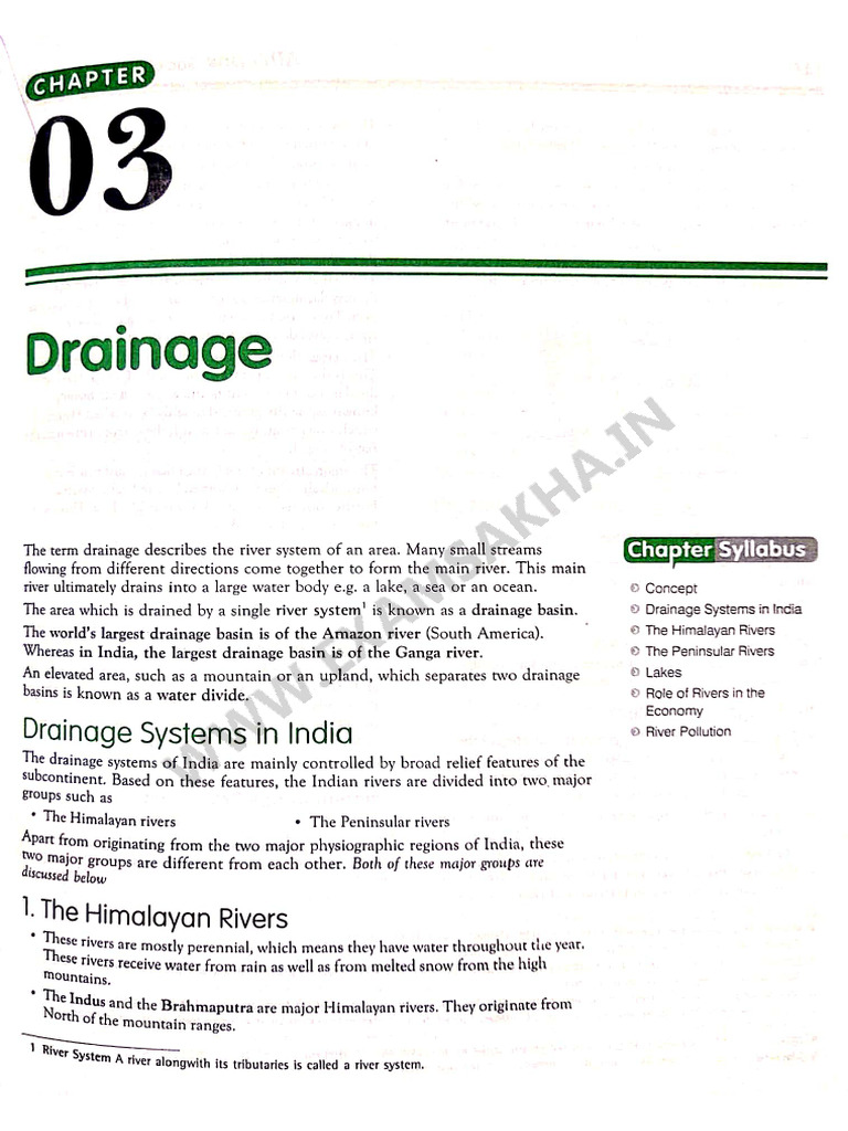 Class 9 Drainage All in One | PDF