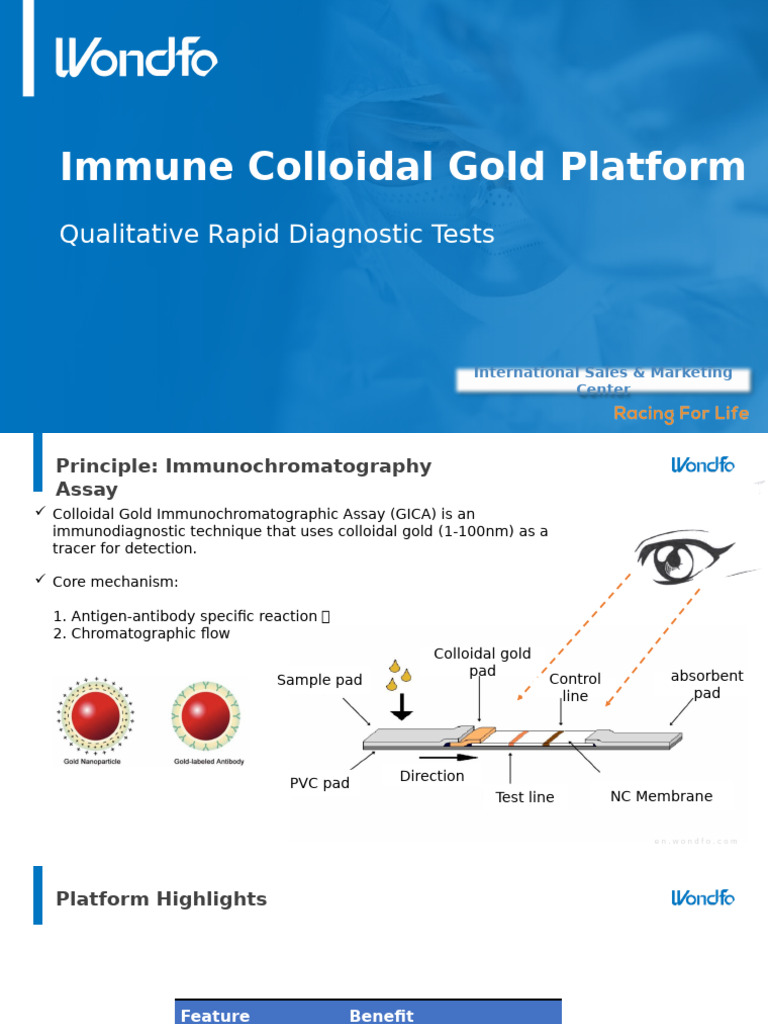 Wondfo Colloidal Gold Platform Introduction | PDF | Human Chorionic ...
