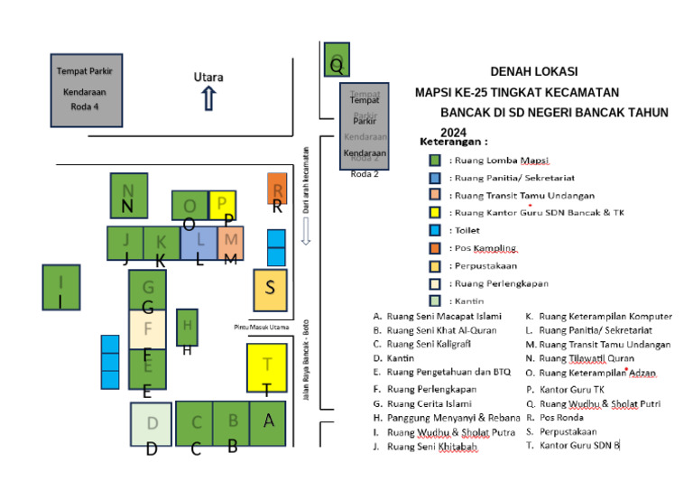 Denah Lokasi Mapsi 25 Di SDN Bancak | PDF