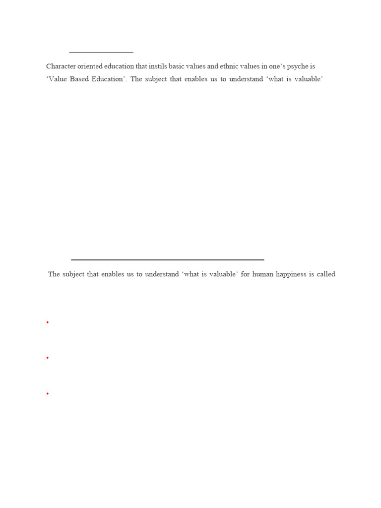UNIT-1 Value Education (1) | PDF | Happiness | Goal