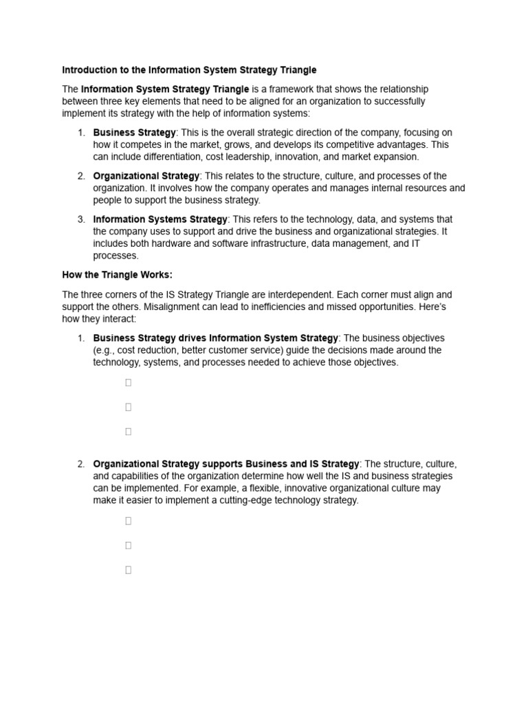 Ch01 - Introduction to the Information System Strategy Triangle | PDF ...