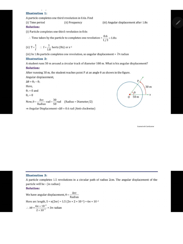 Circular Motion Solved Examples | PDF