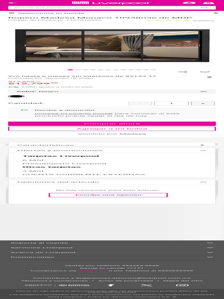 Ropero Madesa Monaco 10938n3e de MDP Liverpool | PDF