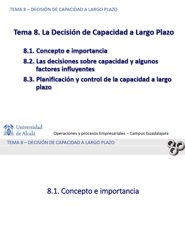 T8 - Capacidad Productiva | PDF | Planificación | Calidad (comercial)
