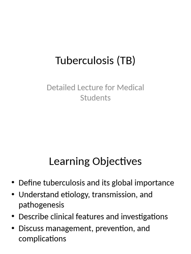 Tuberculosis WHO NTP Flowchart Lecture | PDF | Tuberculosis | Health Care