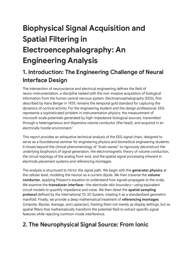 EEG Electrode Systems Explained For Engineers | PDF ...