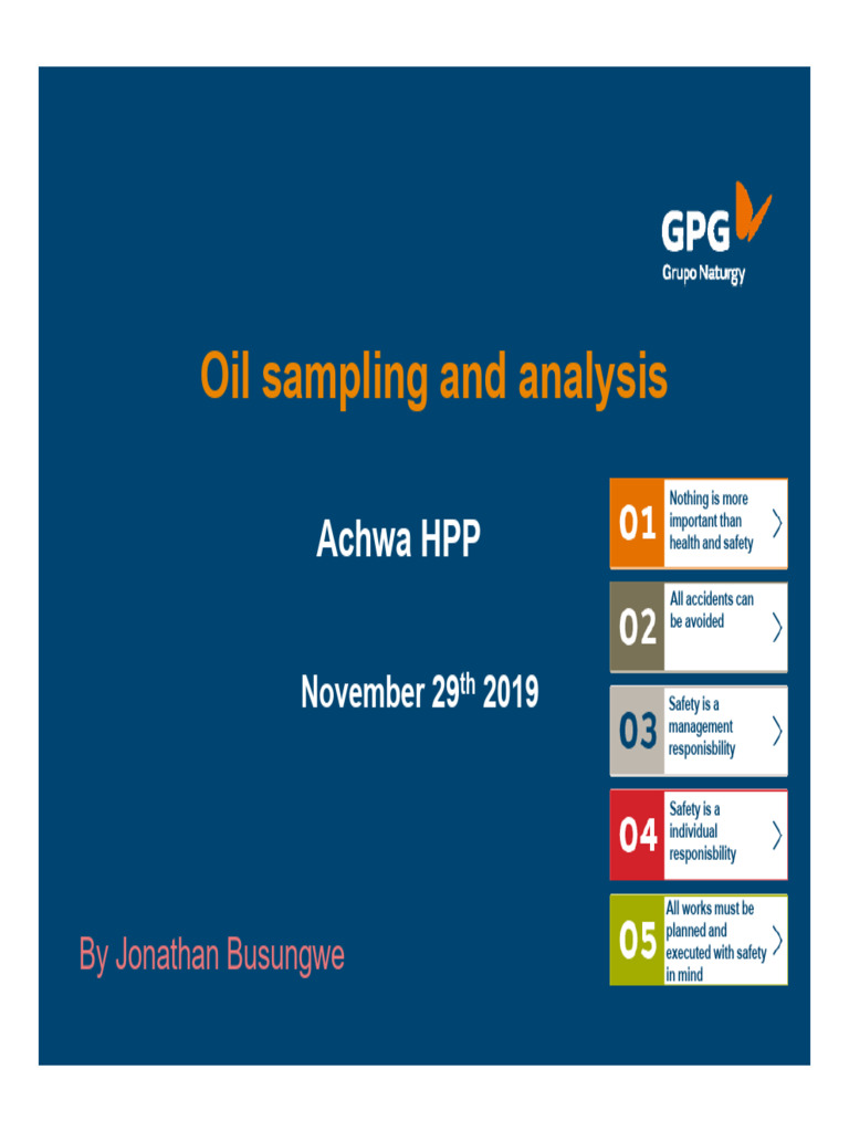 Oil sampling and Analysis_Presentation | PDF | Viscosity | Valve