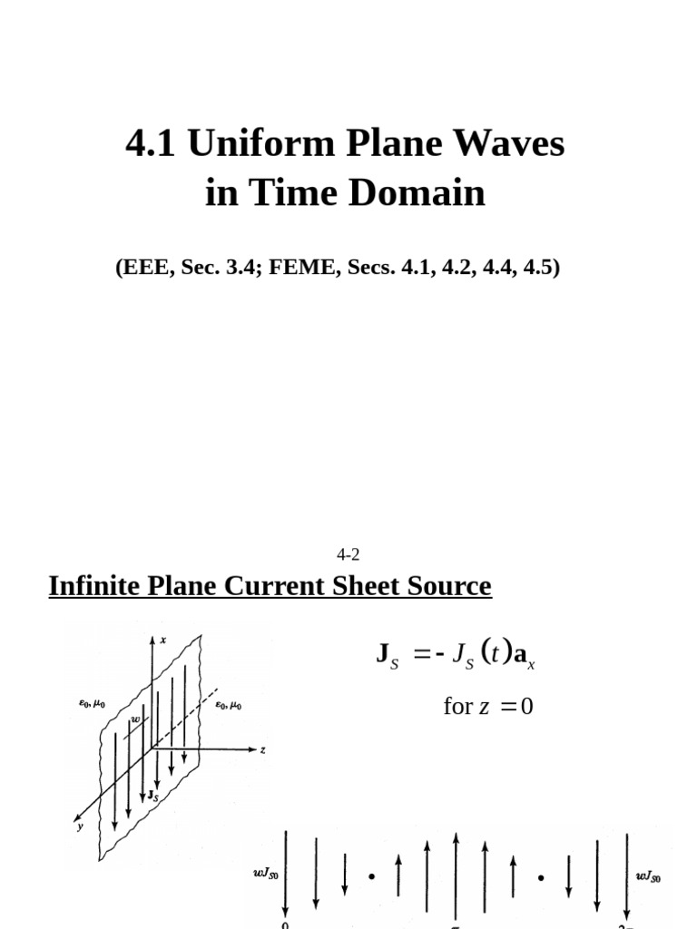 Unifprm Plane Waves in Freespace | PDF | Waves | Electromagnetism