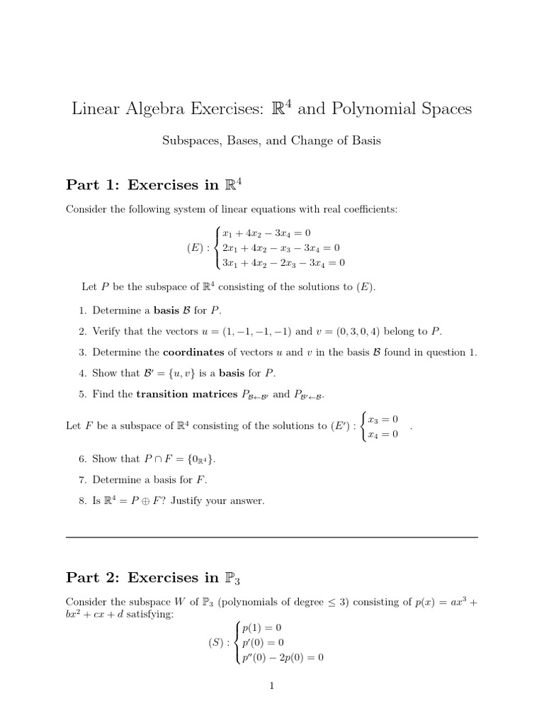 Review Exercises | PDF